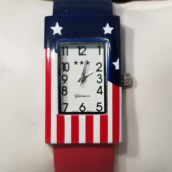 Geneva | Accessories | Geneva Platinum American Flag Watch | Poshmark